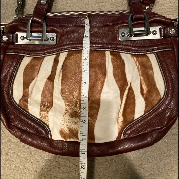b. makowsky | Bags | B Makowsky Canterbury Brandyzebra Print Satchel ...